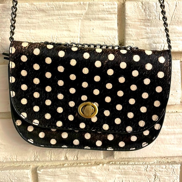 Anthropologie | Bags | Anthropologie Polka Dot Crossbody Chain Purse ...